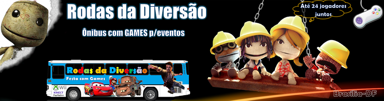 Banner LBP | Ônibus com Videogames Festa infantil – RODAS DA DIVERSÃO®